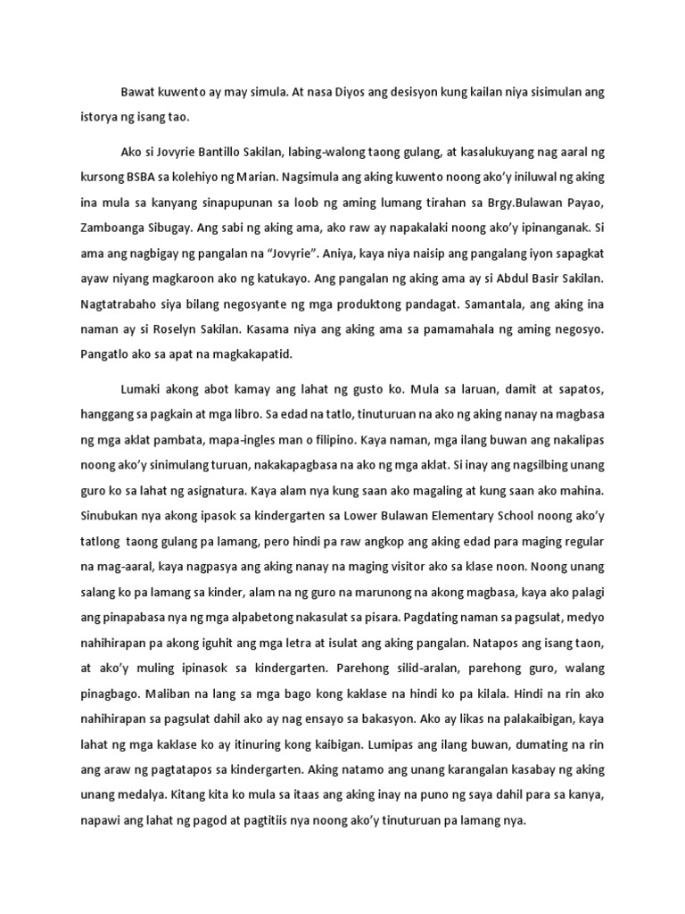 Bawat Kuwento Ay May Simula | PDF