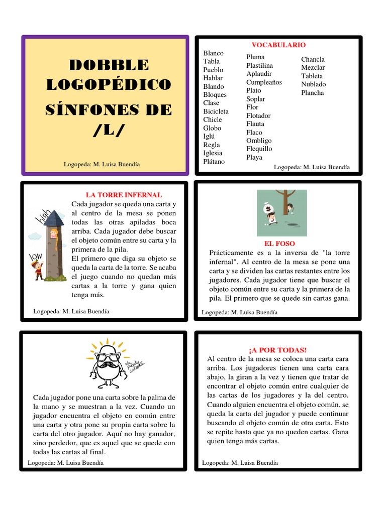 Dobble Sinfones L | PDF | Juegos de mesa | Juegos de habilidad mental