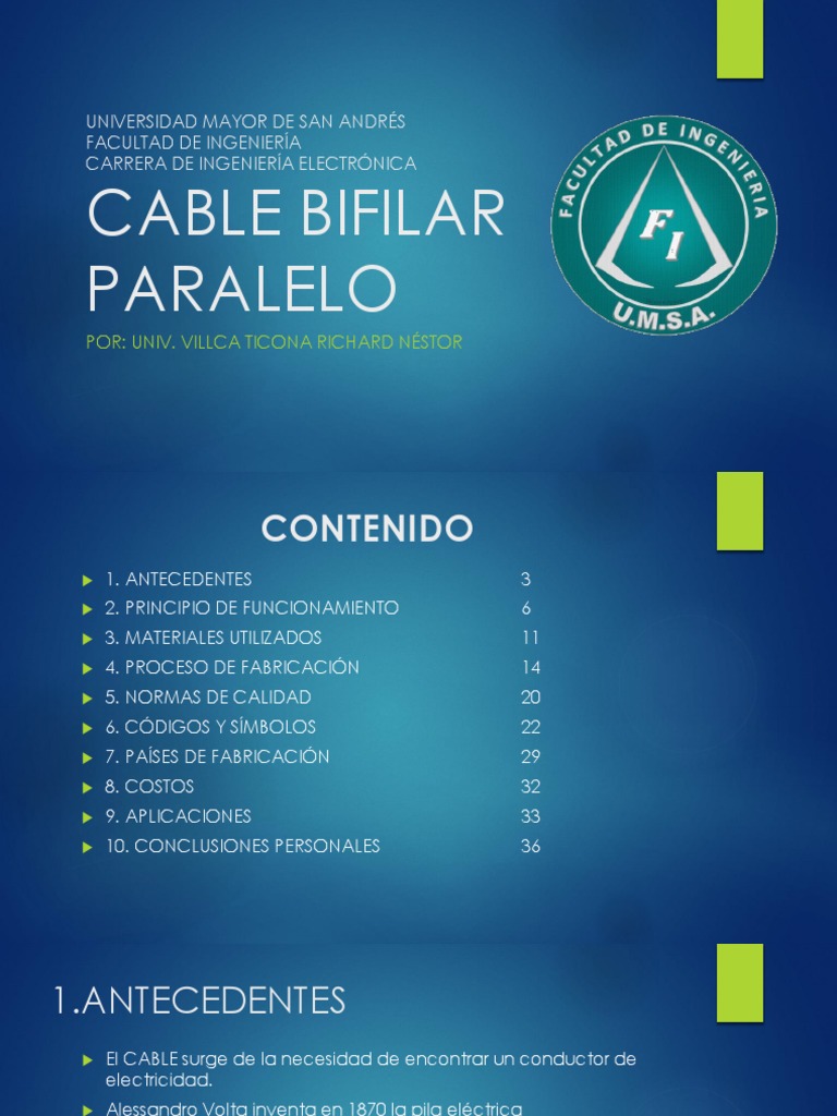 Cable Bifilar Paralelo | PDF | Cobre | Línea de transmisión