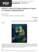Listado de Códigos Sagrados de Agesta - Por Orden Alfábetico ...
