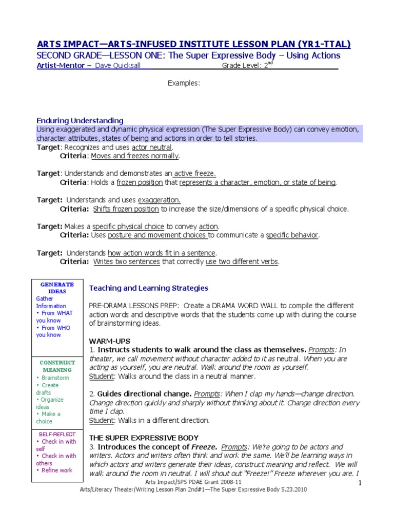 The Super Expressive Body | PDF | Lesson Plan | Brainstorming