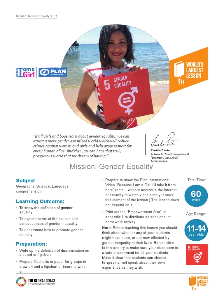 4 Mission Gender Equality | PDF | Gender | Gender Studies