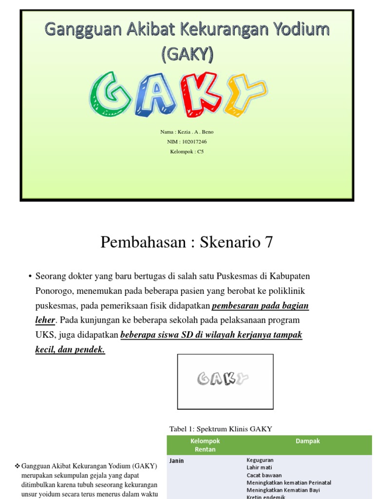 Dampak Kekurangan Yodium (GAKY) | PDF