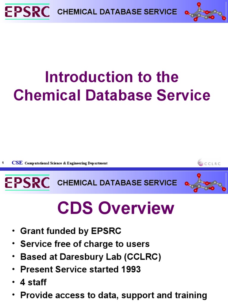 Introduction To The Chemical Database Service | Download Free PDF ...