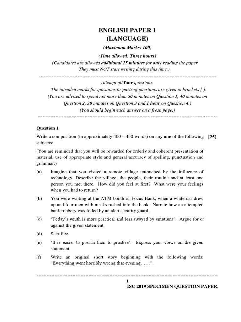 english-paper-1-language-maximum-marks-100-time-allowed-three