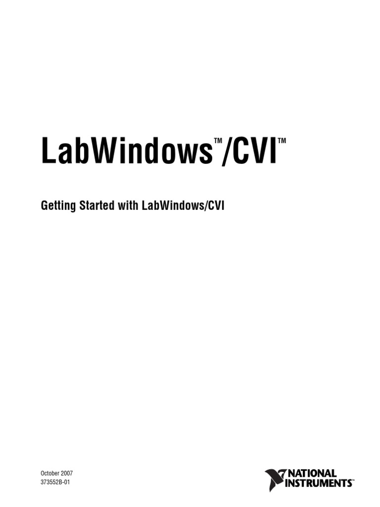 Getting Started With Labwindows Cvi | PDF | Graphical User Interfaces | Library (Computing)