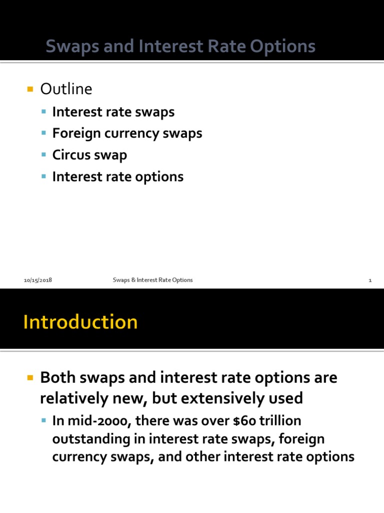 Swaps and Interest Rate Options: Outline | PDF | Swap (Finance) | Bonds ...