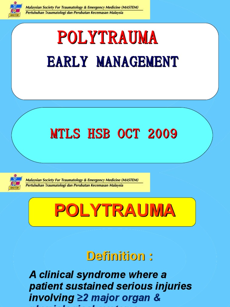 Early Management of Polytrauma Cases | PDF | Thorax | Major Trauma