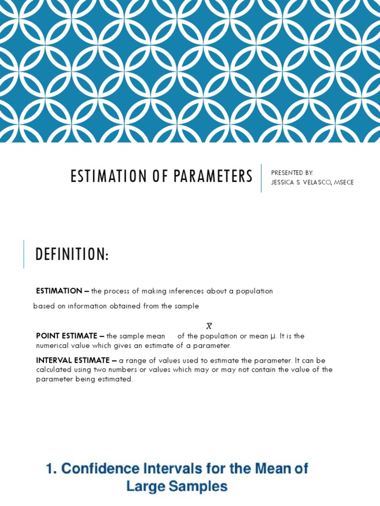 Estimation of Parameters | PDF