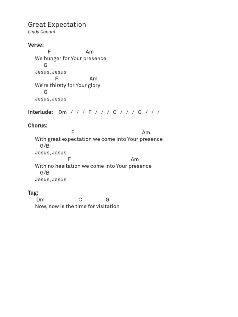 Great Expectation: Verse | PDF