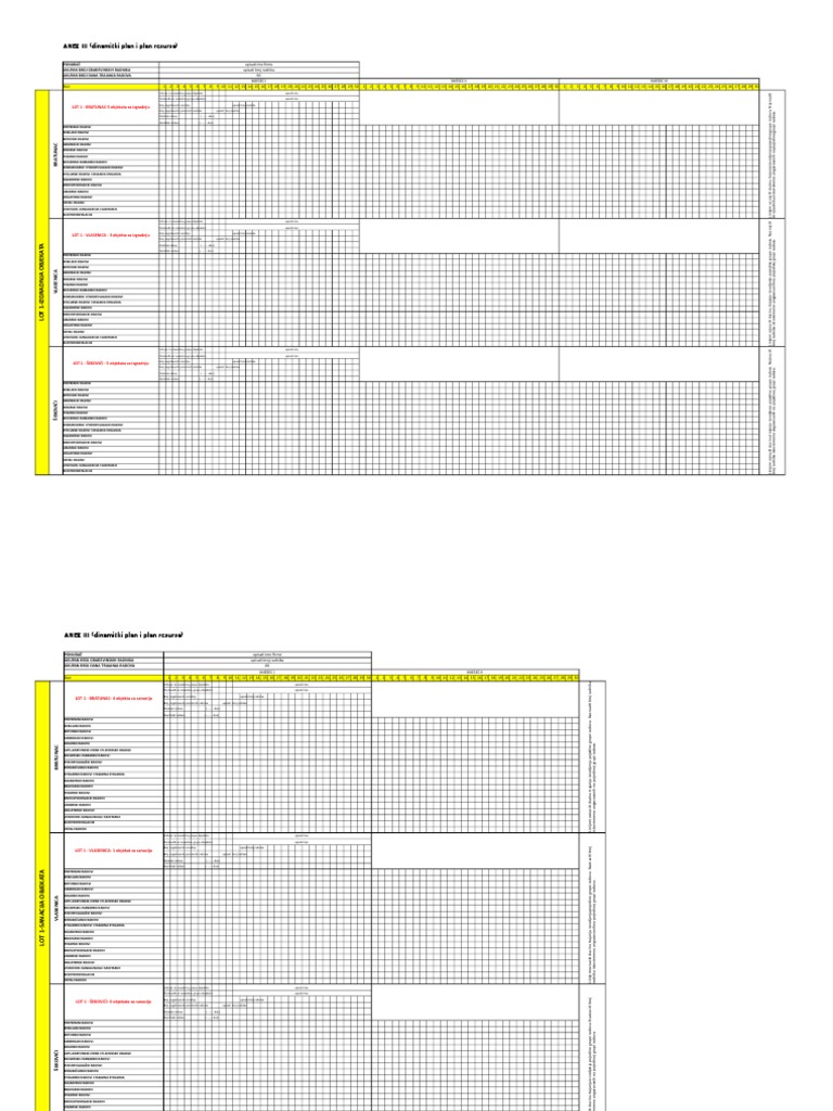 Tabela Za Gantogram | PDF