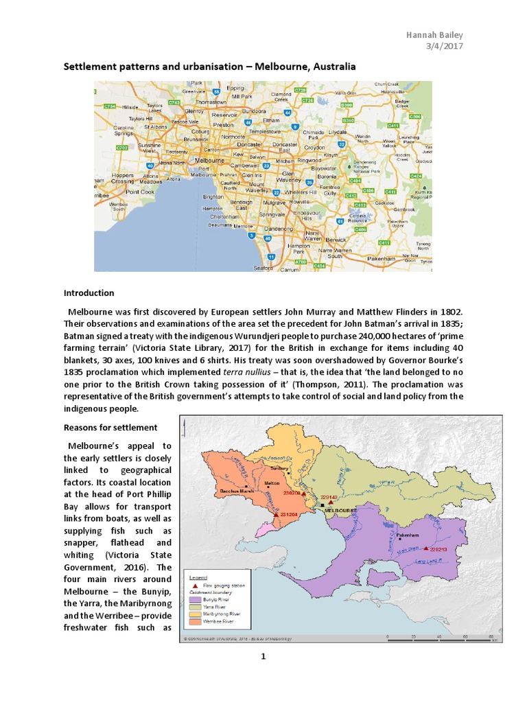 Melbourne's Urban Settlement Patterns | PDF | Melbourne | Victoria ...
