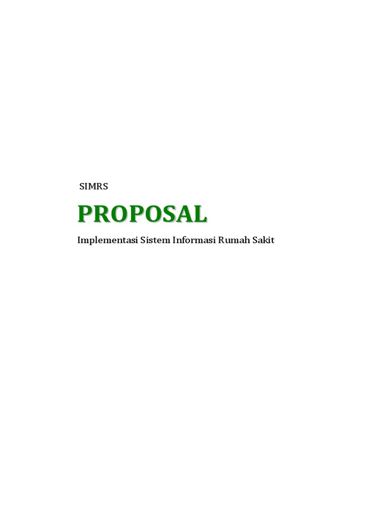 Proposal SimRS | PDF