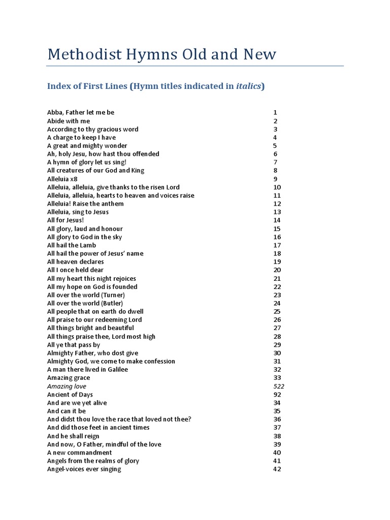 Hymns | PDF | God The Father | Grace In Christianity