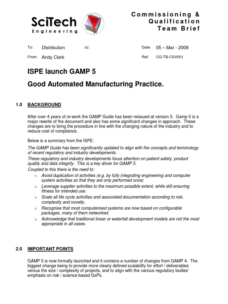 GAMP5 Is Here | PDF | Verification And Validation | Scalability
