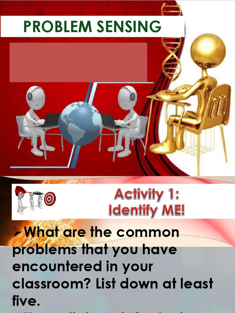 Problem Sensing For Teachers and Mts For Division Research Training ...