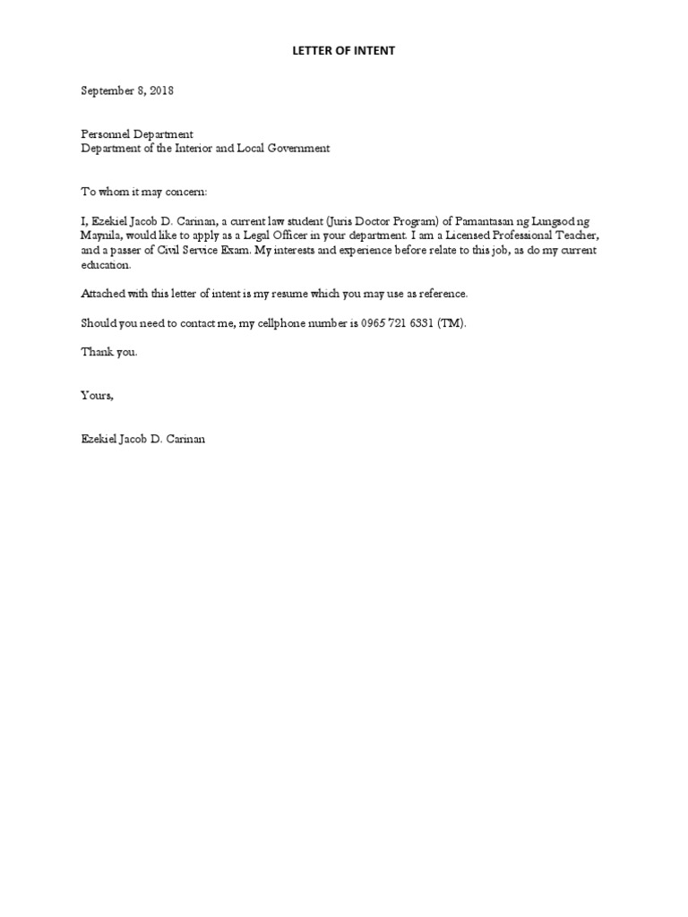 Application for Legal Officer Position | PDF