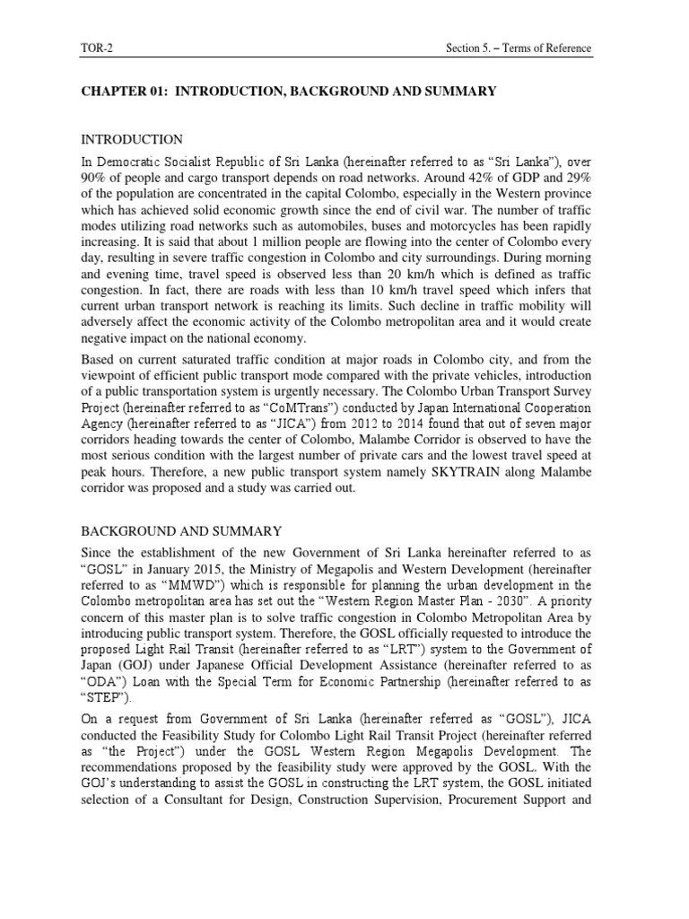 Colombo LRT Project Overview | PDF | Public Transport | Transport