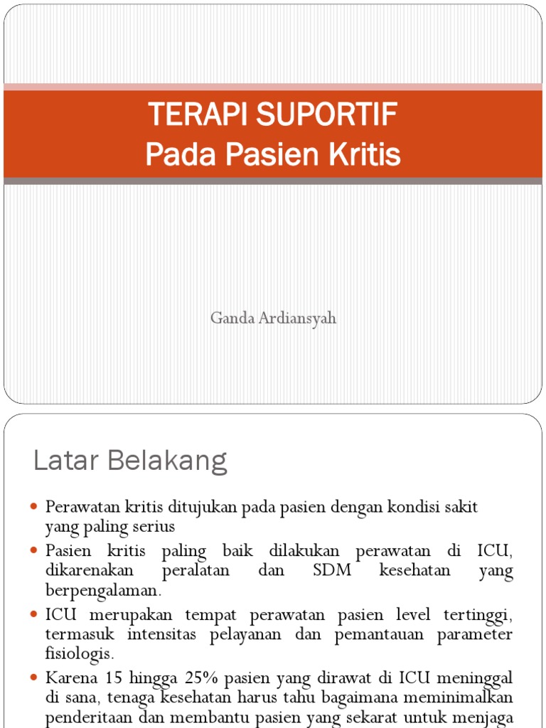 Terapi Suportif | PDF | Sains & Matematika