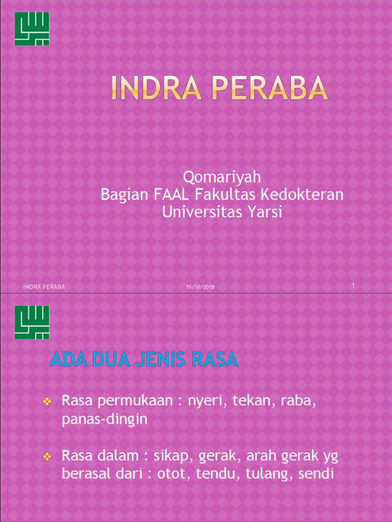 Fisiologi - Indra Peraba | PDF
