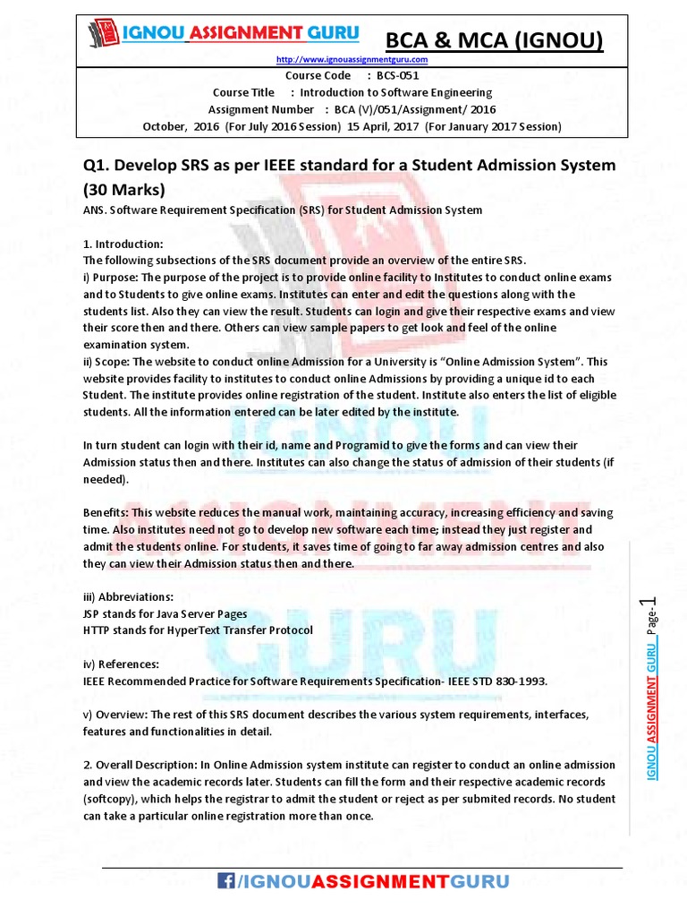 BCS 051 IgnouAssignmentGuru PDF | PDF | Microsoft Access | Databases BCS 051 IgnouAssignmentGuru PDF | PDF | Microsoft Access | Databases
