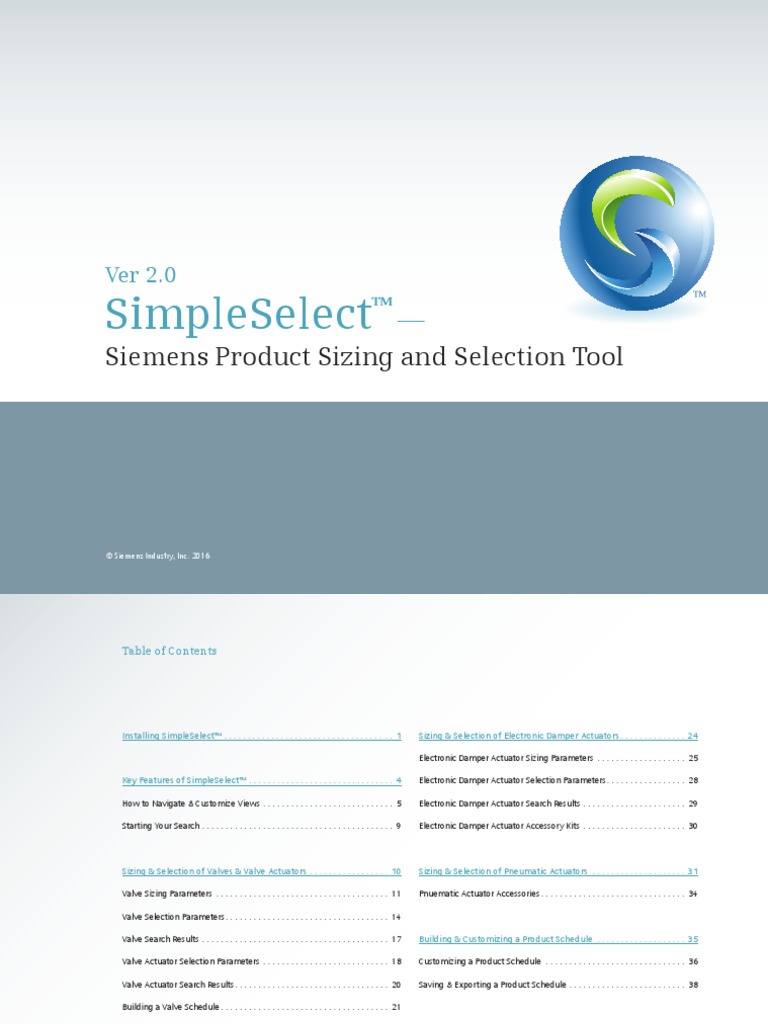 SimpleSelect User Guide v2 | PDF | Valve | Microsoft Windows