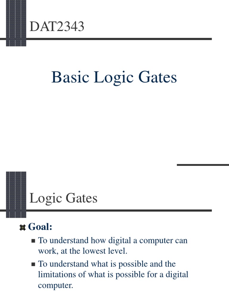 Basic Logic Gates | PDF | Logic Gate | If And Only If
