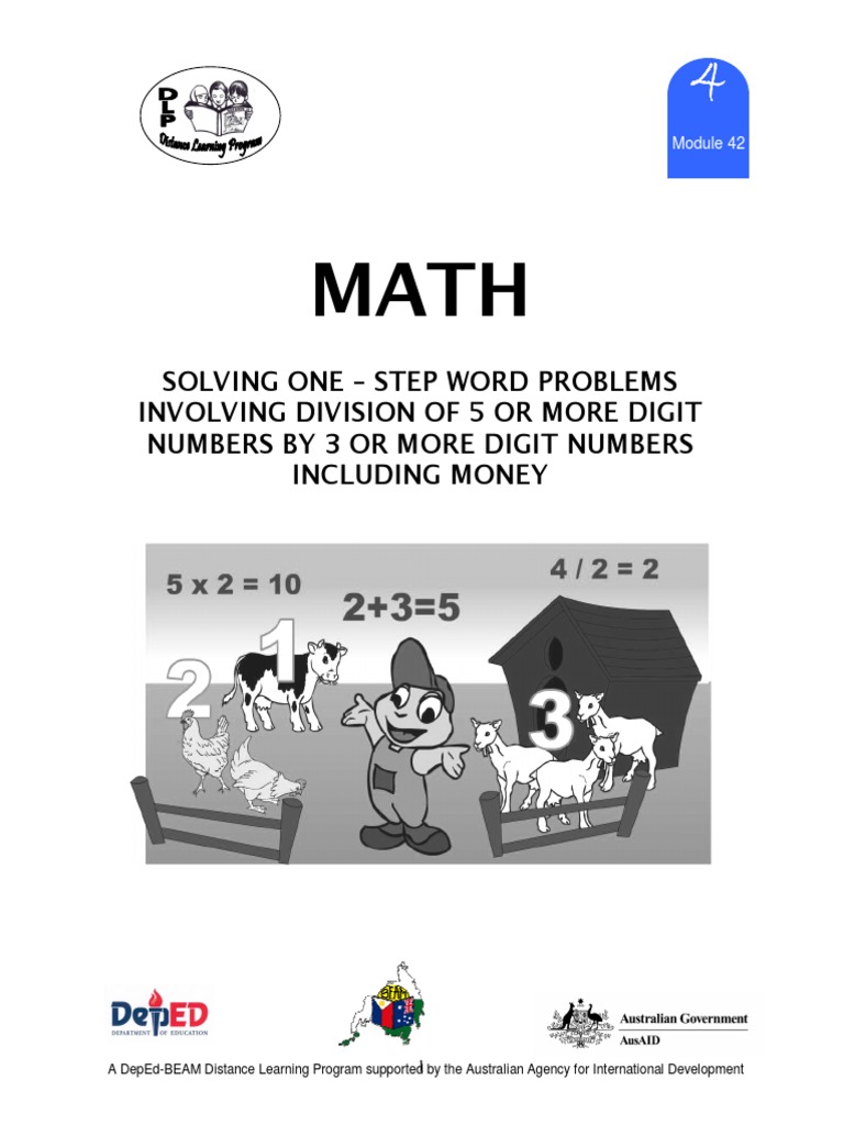 Math 4 DLP 42 - Solving One - Step Word Problems Involving Division of ...