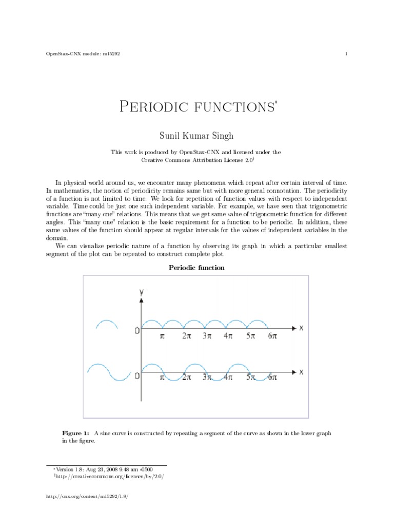 Understanding Periodic Functions | PDF | Function (Mathematics ...