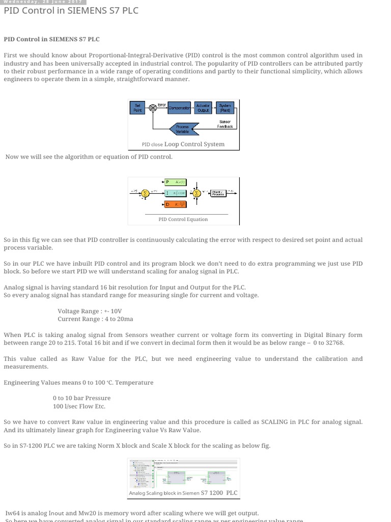 PLC, PLC LADDER, PLC EBOOK, PLC PROGRAMMING, - PID Control in SIEMENS ...