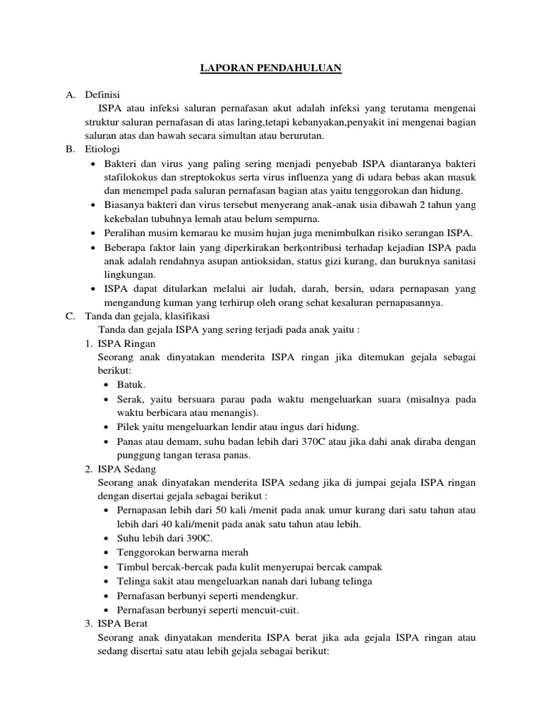 LP ISPA Pada Anak | PDF