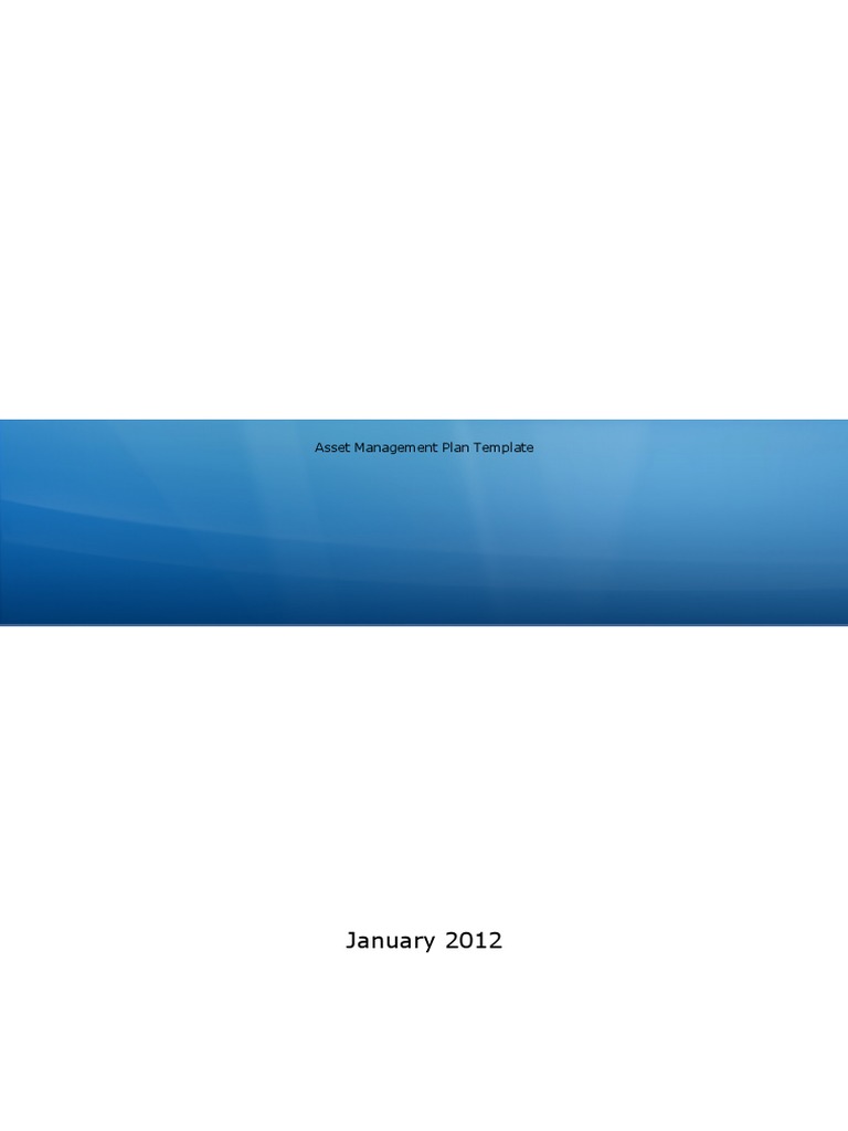 Asset Management Plan Template | PDF | Capital Expenditure | Risk