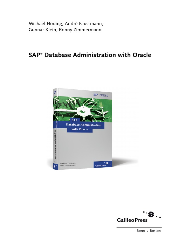 SAP Database Administration With Oracle: Michael Höding, André ...