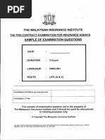 Mock Exam IF2 General Insurance Business | PDF