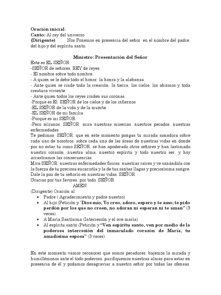 Acto de Desagravio | PDF | Perdón | Oración