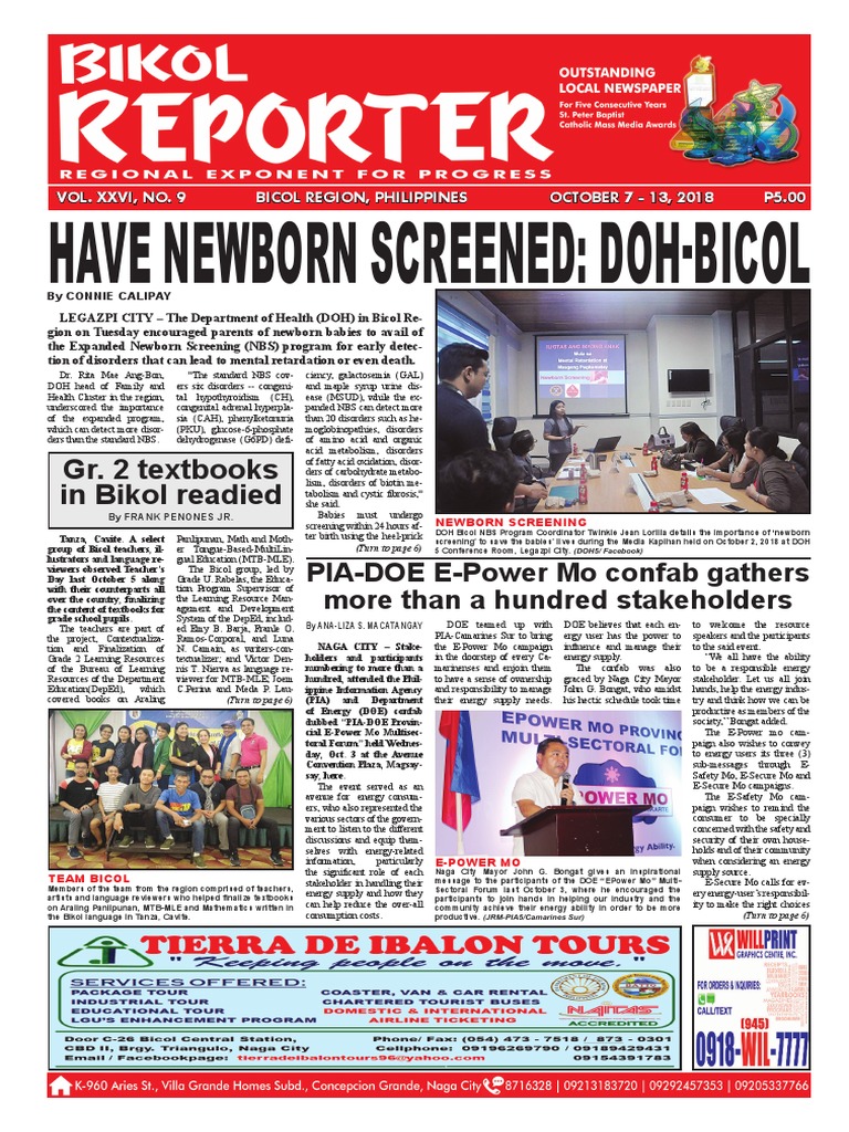 Bicol DOH Promotes Newborn Screening | PDF | Subsidy | Loans