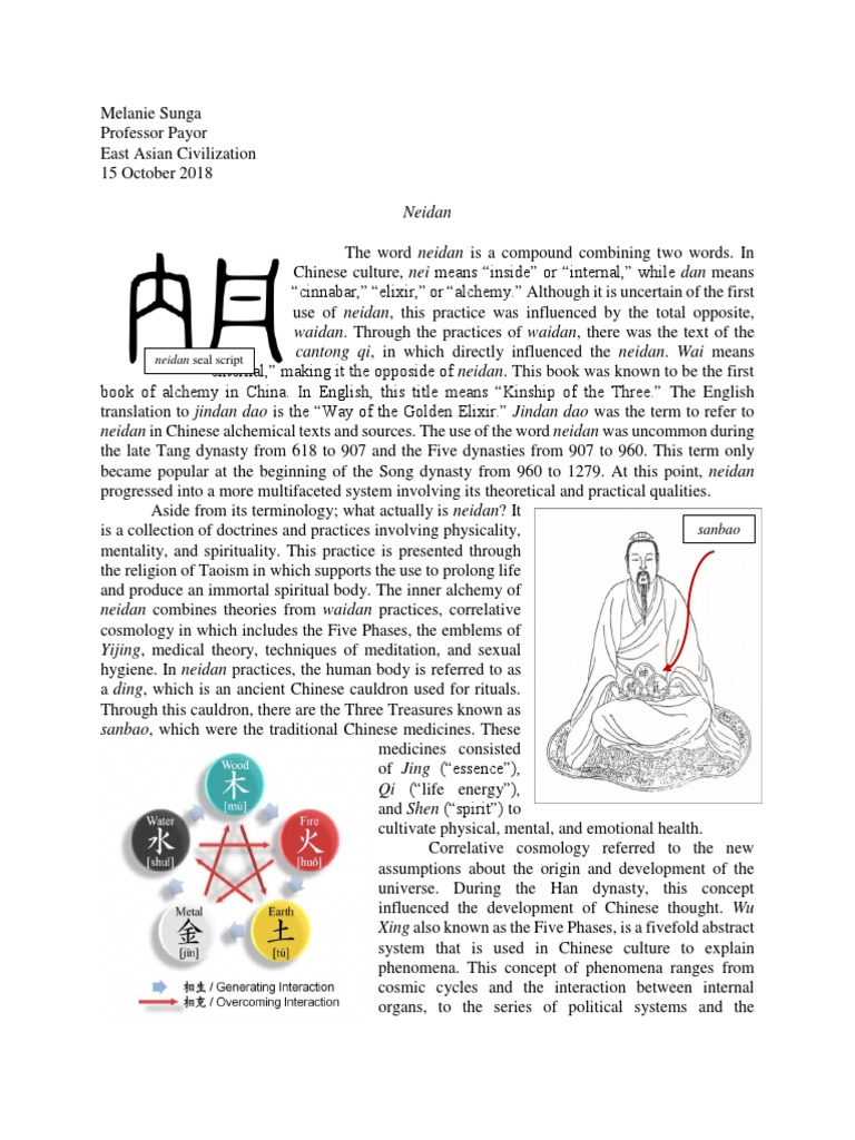 Neidan Seal Script: Sanbao | PDF | Neidan | Chinese Literature