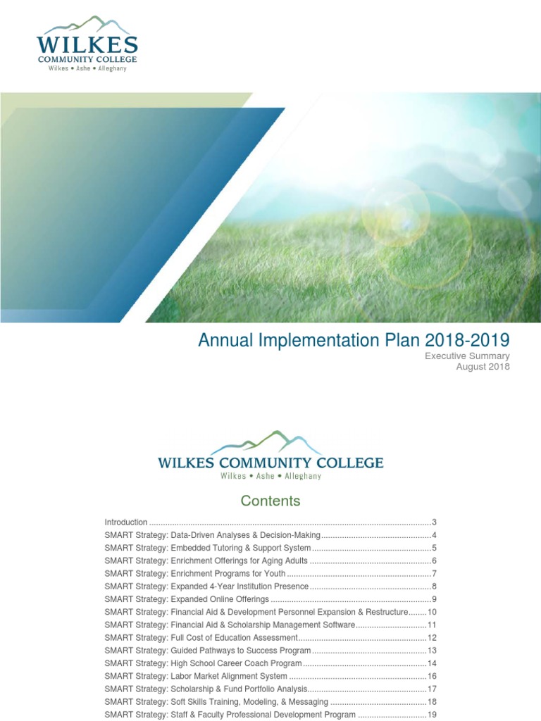 WCC Year 1 Implementation Plan | PDF | Workforce Development ...