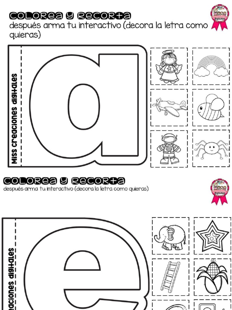 Vocales Colorea y Recorta | PDF | Teoría de la educación | Aprendizaje