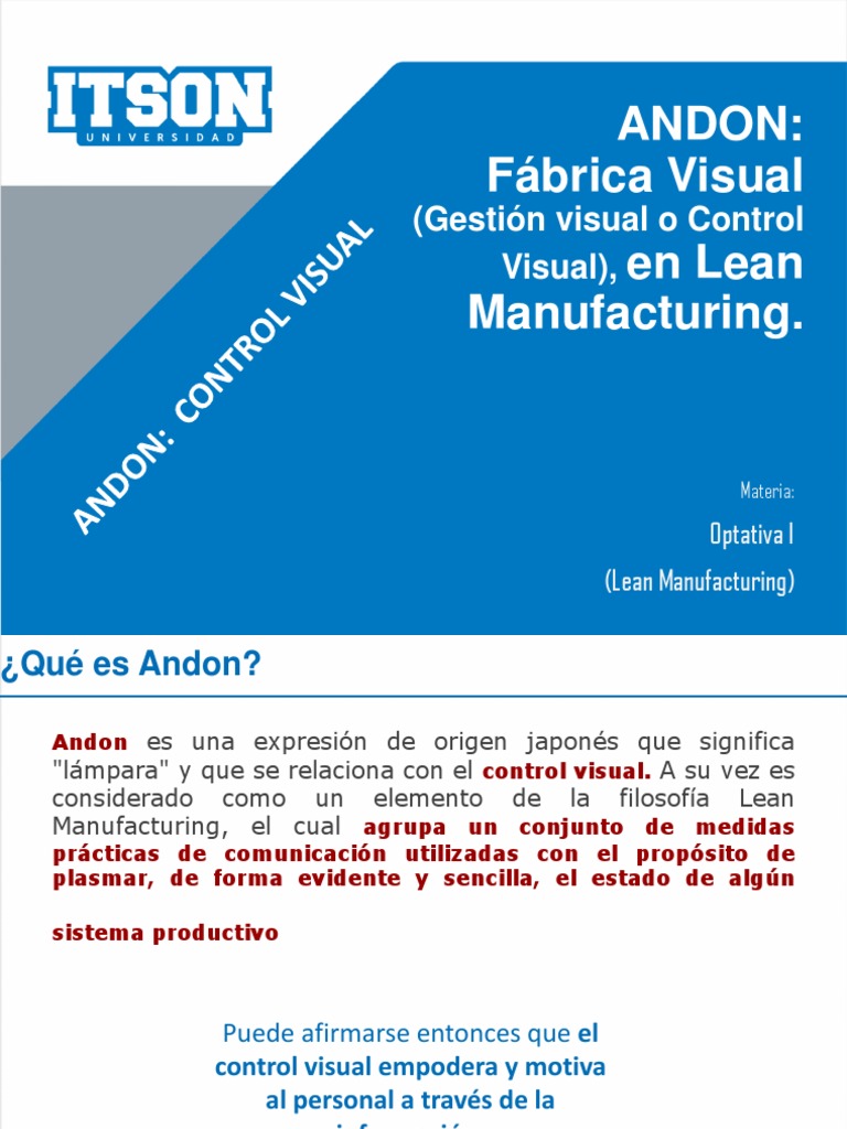 Fabrica Visual- Gestion Visual en Lean Manufactuing - Clase | Lean ...