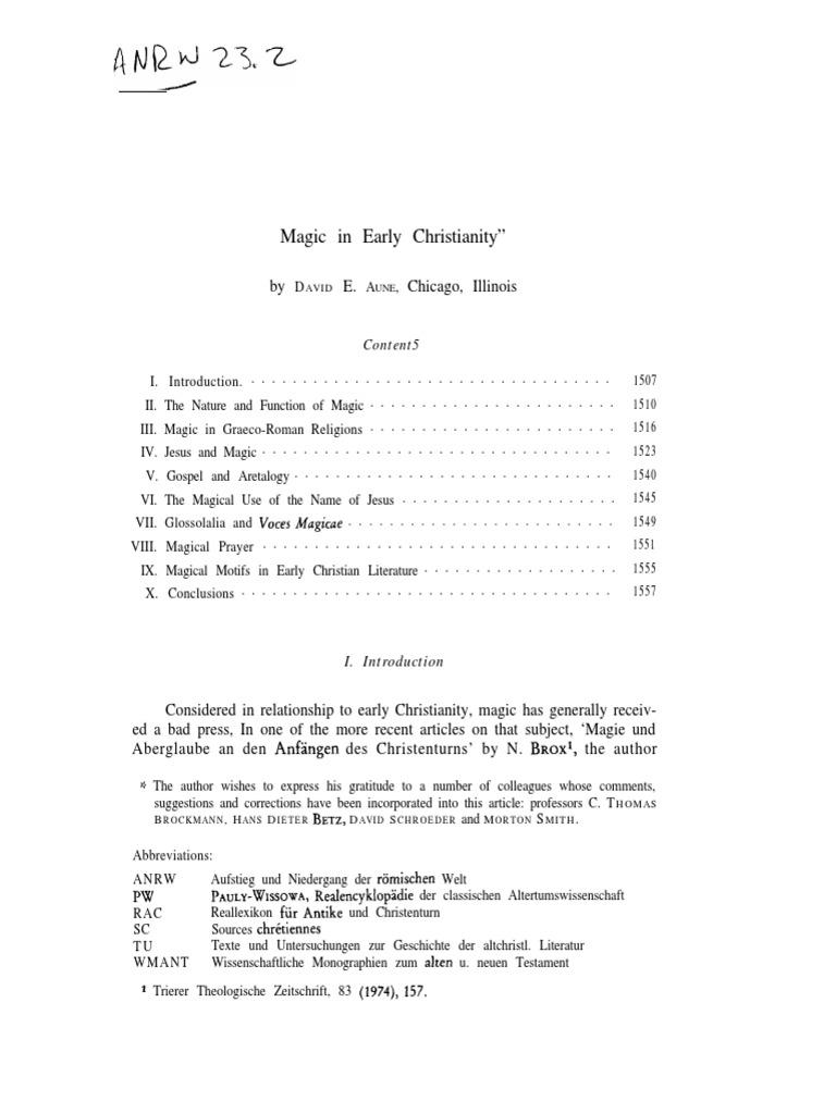 Magic in Early Christianity 1 | PDF | Deviance (Sociology) | Anthropology
