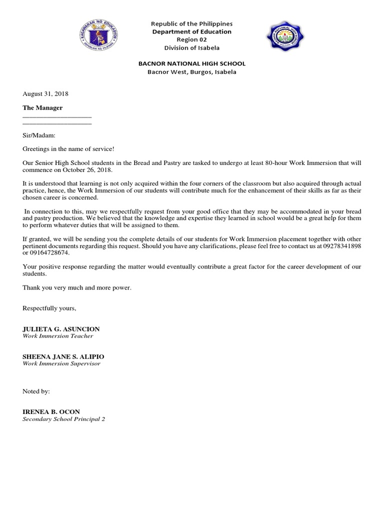 Application Letter | PDF