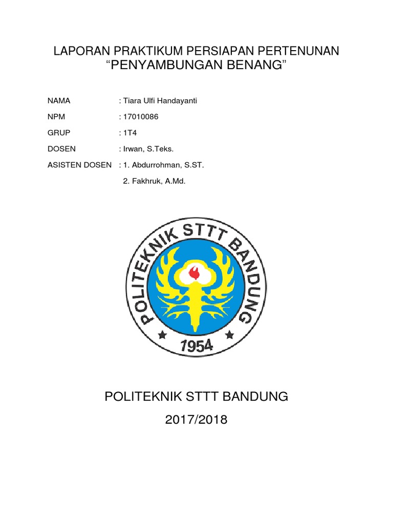 Laporan Tiara Penyambungan Benang | PDF