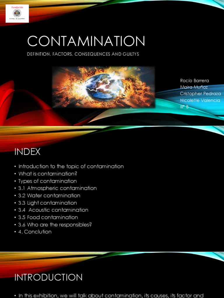 Contamination: Definition, Factors, Consequences and Guiltys | PDF ...