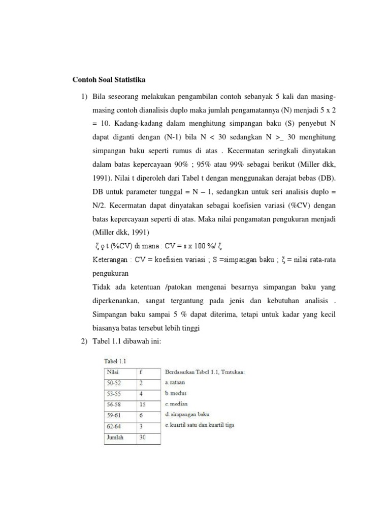 Contoh Soal Akurasi Dan Presisi | PDF | Metode & Bahan Ajar
