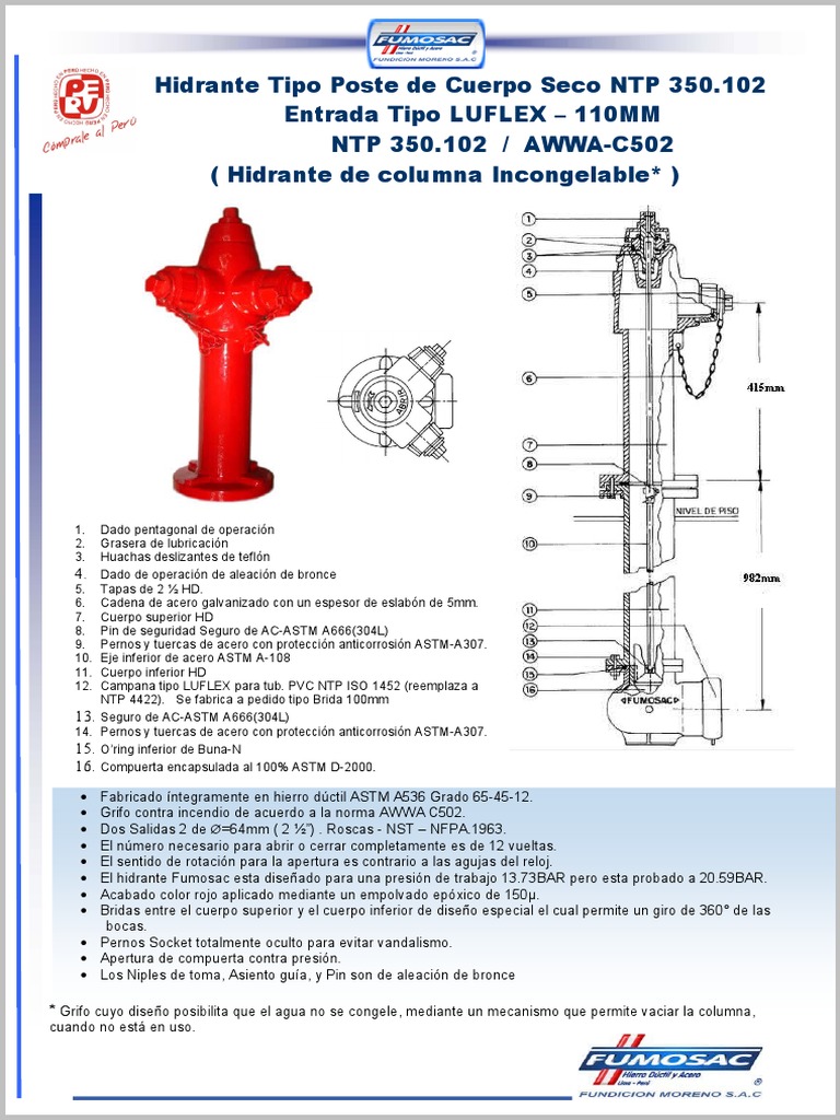 Hidrante Seco 2 Bocas | PDF