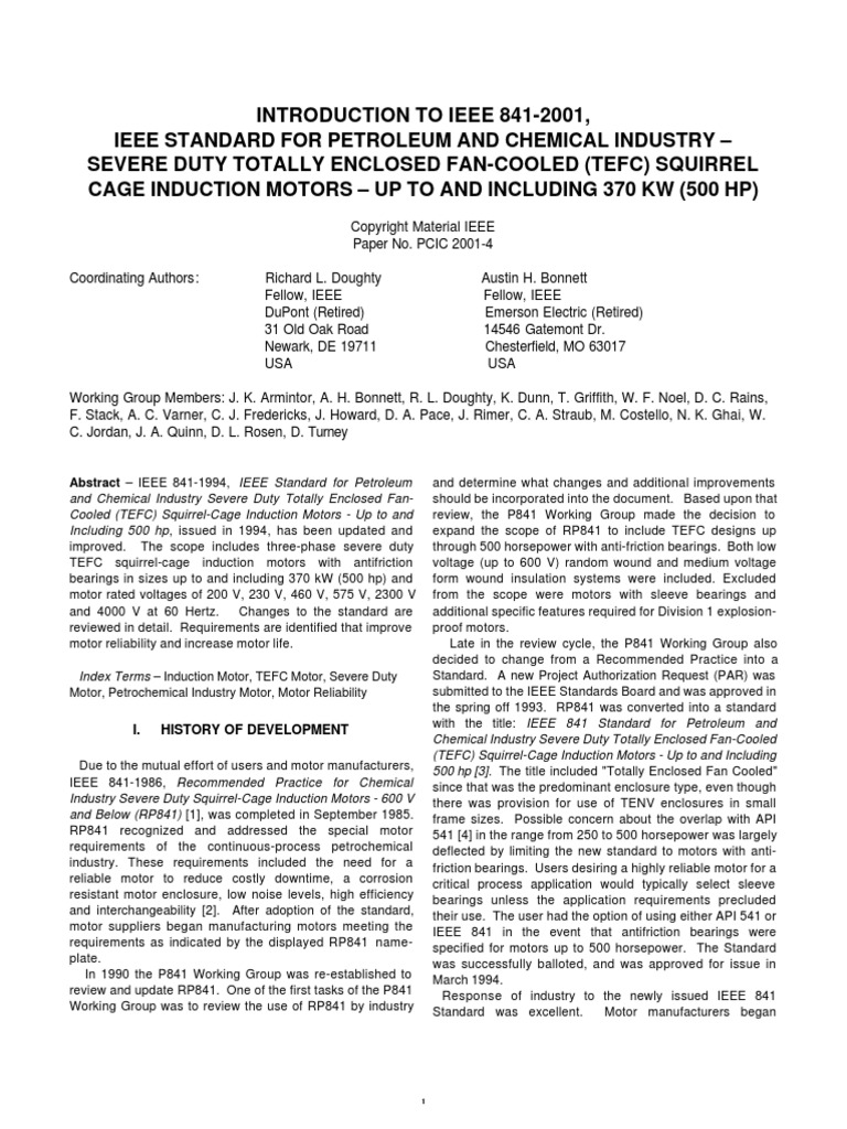 Ansi-Ieee 841 Art | PDF | Bearing (Mechanical) | Engines