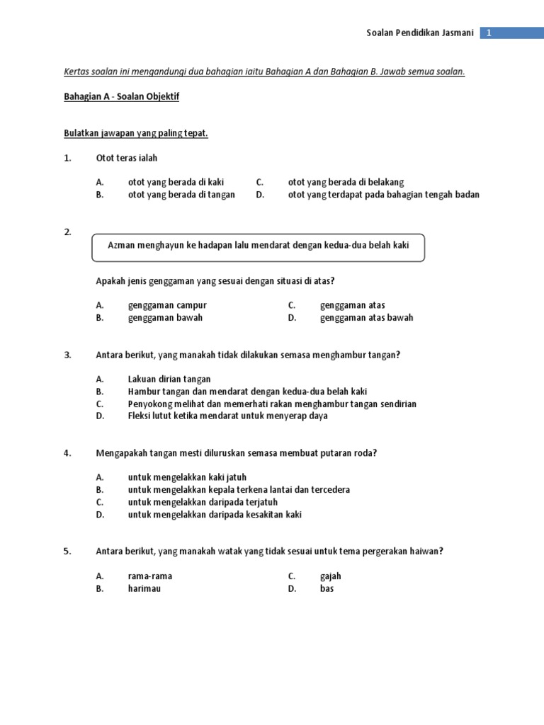 PAT PJ Tahun 4 | PDF
