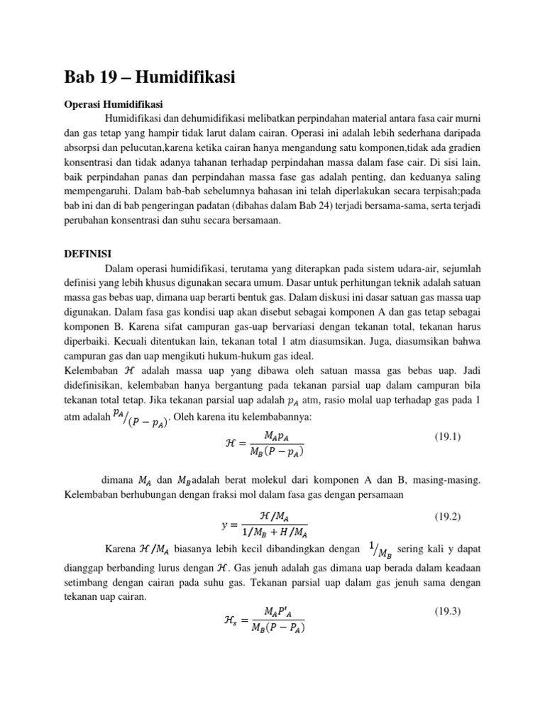 Humidifikasi | PDF