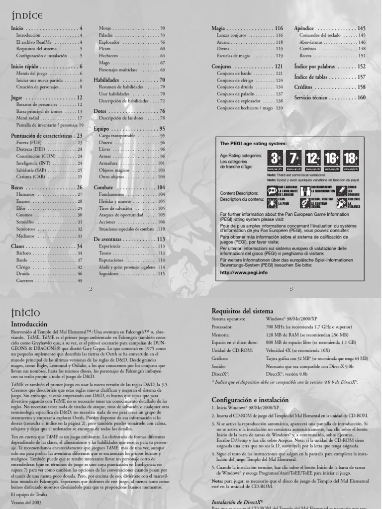 Índice: The PEGI age rating system | Point and Click | Informática